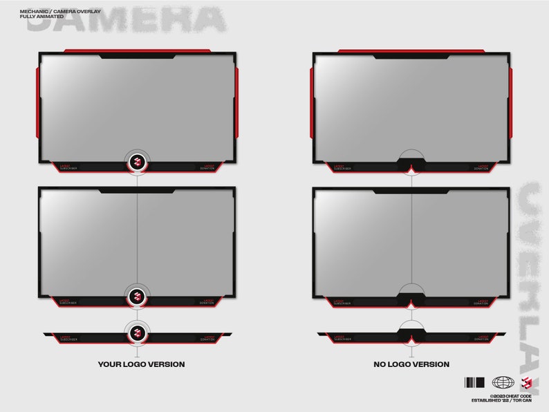 Fully Animated Twitch Camera Overlay - Minimal Design - Webcam Overlay ...