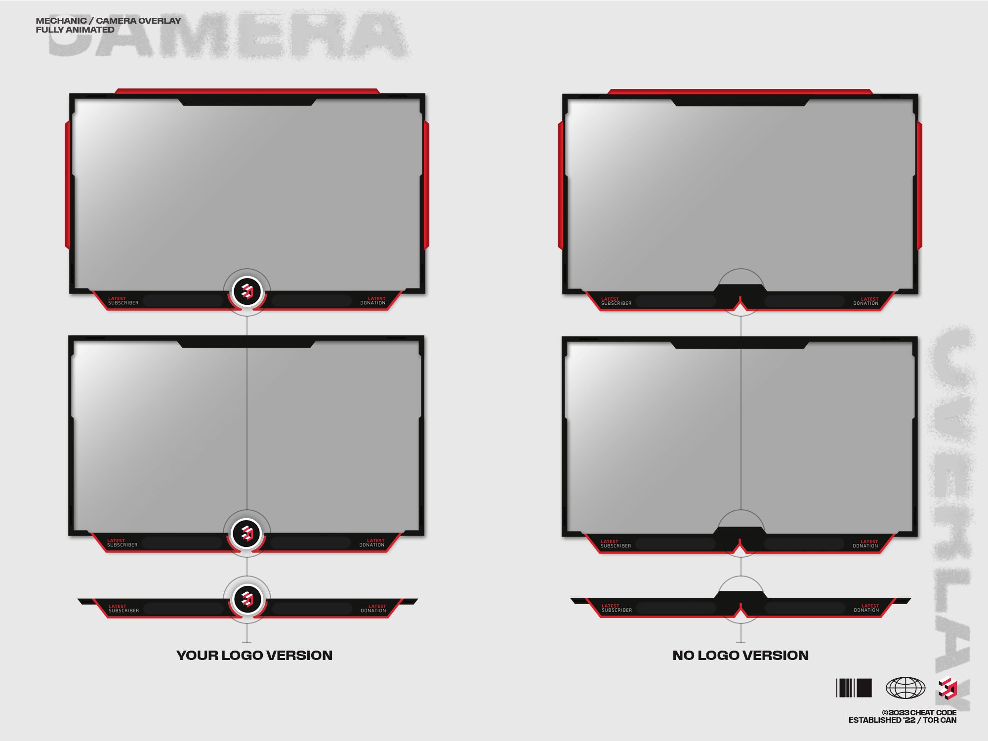 Fully Animated Twitch Camera Overlay - Minimal Design - Webcam Overlay ...