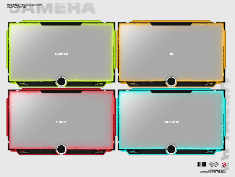 Fully Animated Twitch Camera Overlay - Minimal Design - Webcam Overlay ...