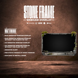 Stone Frame Webcam Overlay: Nature Stream Theme (digital Download) - Etsy