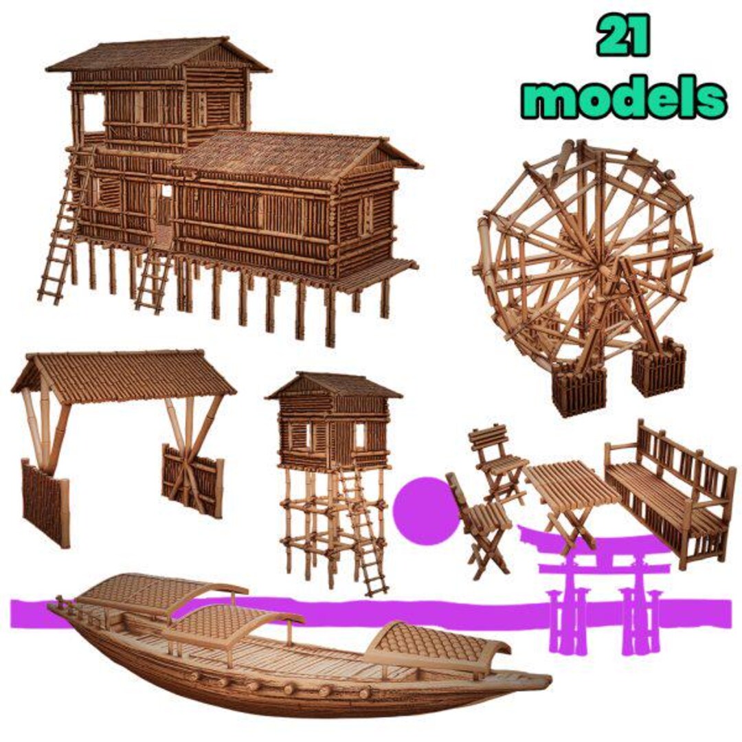 Realistic Japanese Set #2 – STL Files - Etsy