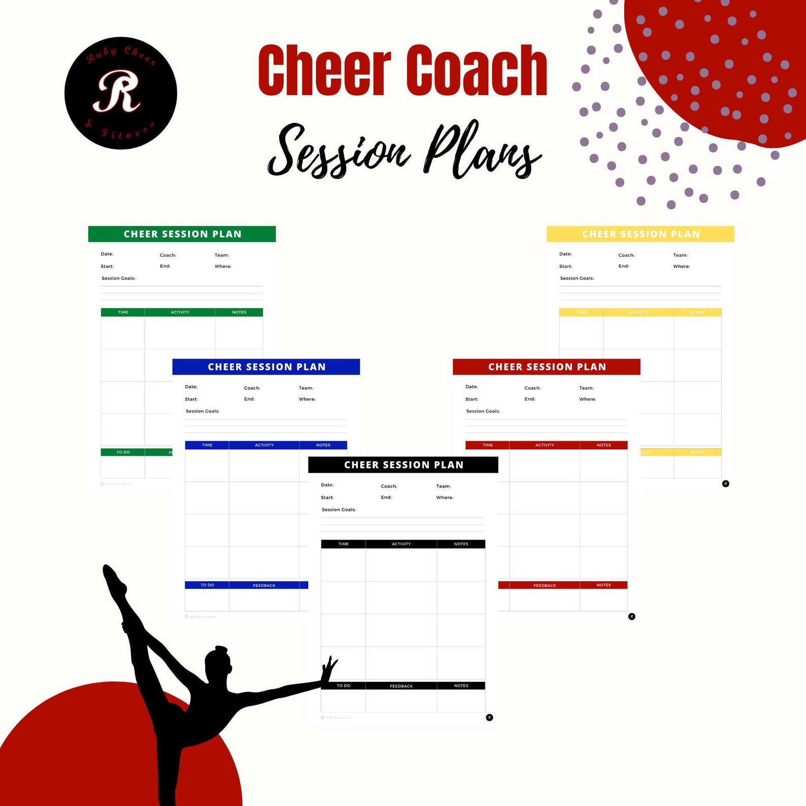 Cheer Session Plan Blue - Etsy