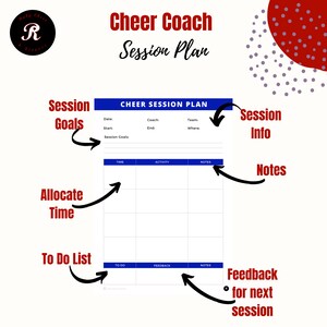 Cheer Session Plan - Blue - Etsy