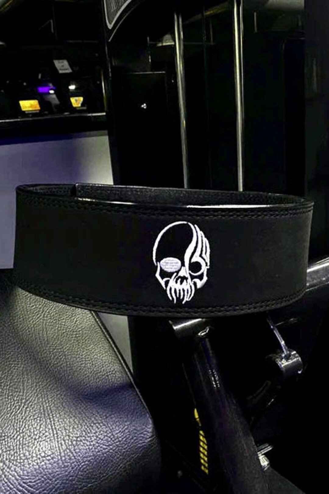 Blackout Skull Power Weightlifting Nubuck Leather Lever Belt - Etsy