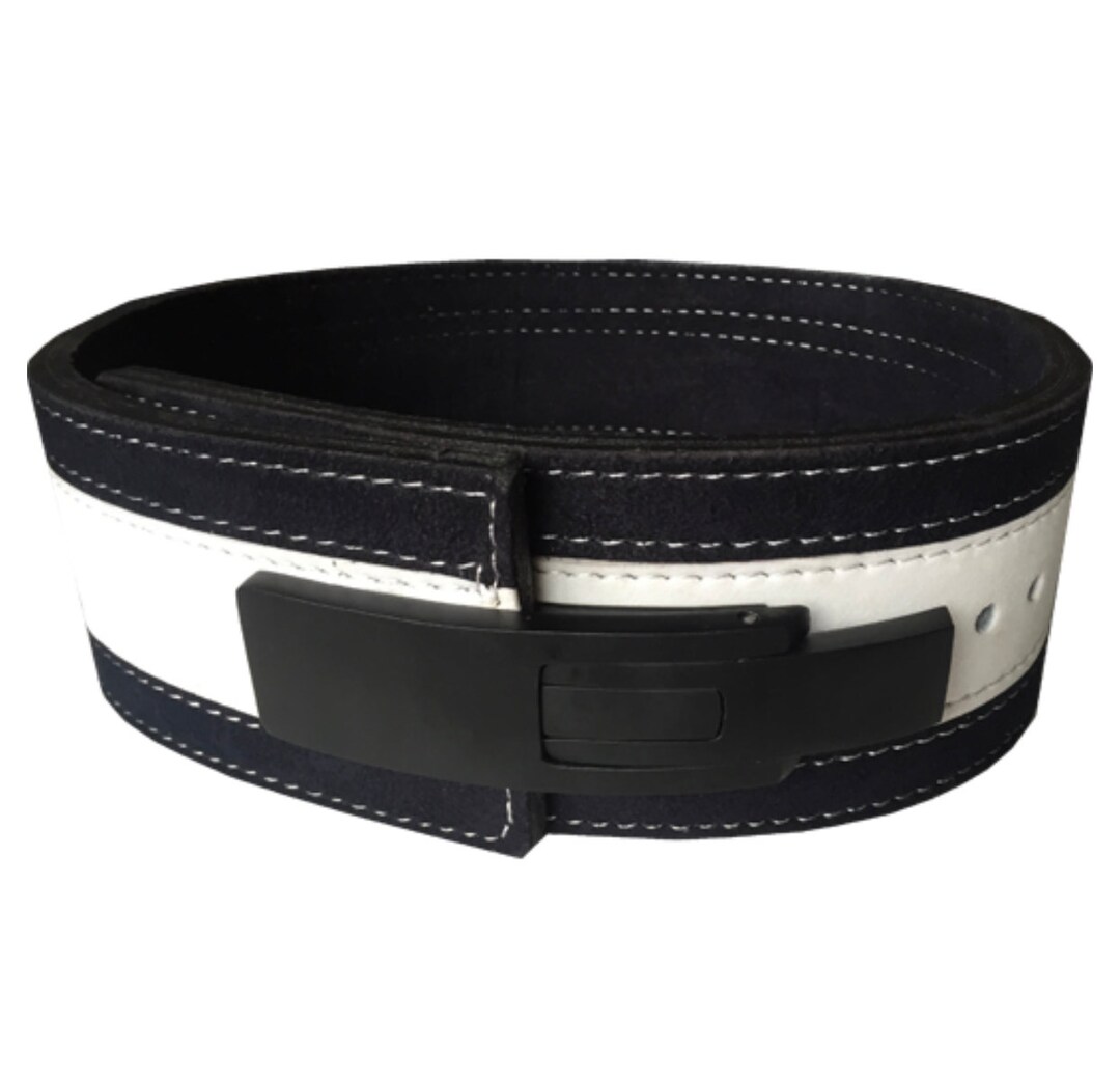 Power Weight Lifting Nubuck Leather Lever Belt 4 Wide Heavy Duty 10mm ...