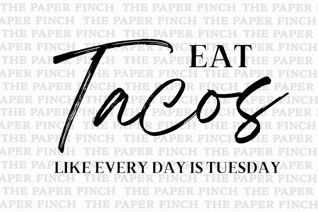 Taco Tuesday Words SVG, PNG, Cricut Cut File - Etsy