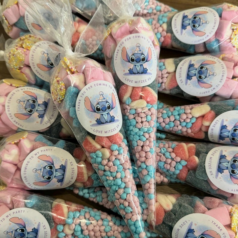 Stitch | Sweet Cones, Party Favours, Gift Bag Sweets - Etsy UK