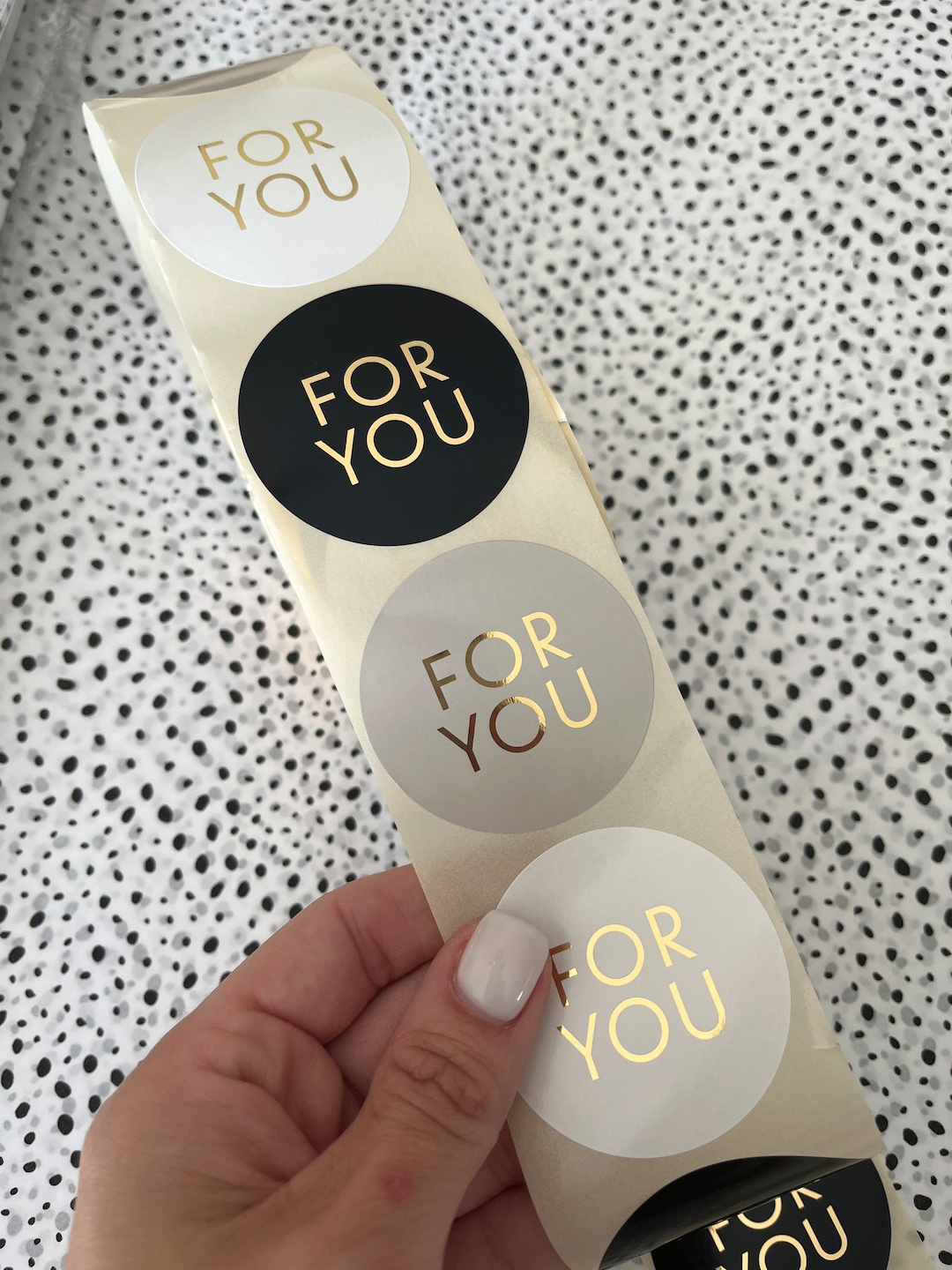 Stickers for You With Gold Effect/ Stickers Labels Gift - Etsy