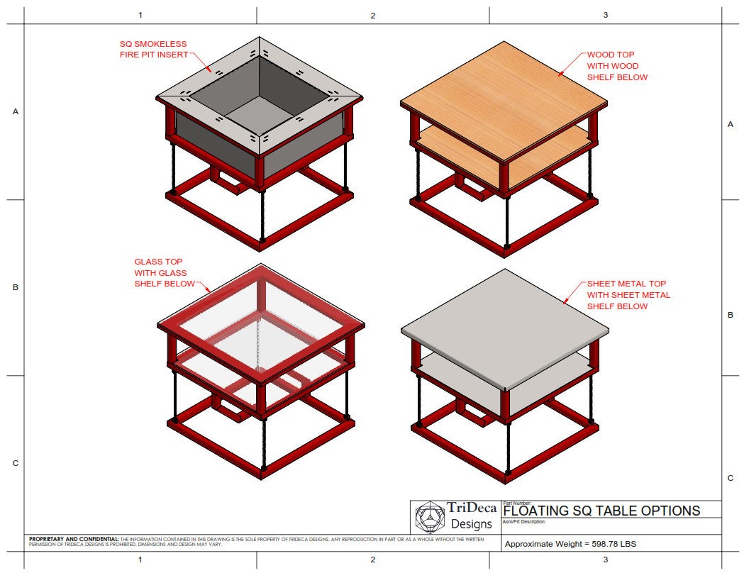 Floating Square Table/stand - Etsy