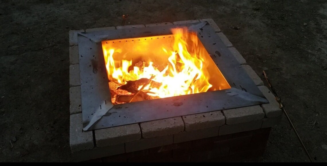 Smokeless Square Fire Pit Insert Plans - Etsy