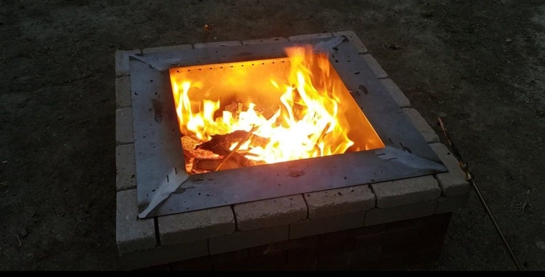 Smokeless Square Fire Pit Insert Plans - Etsy Australia