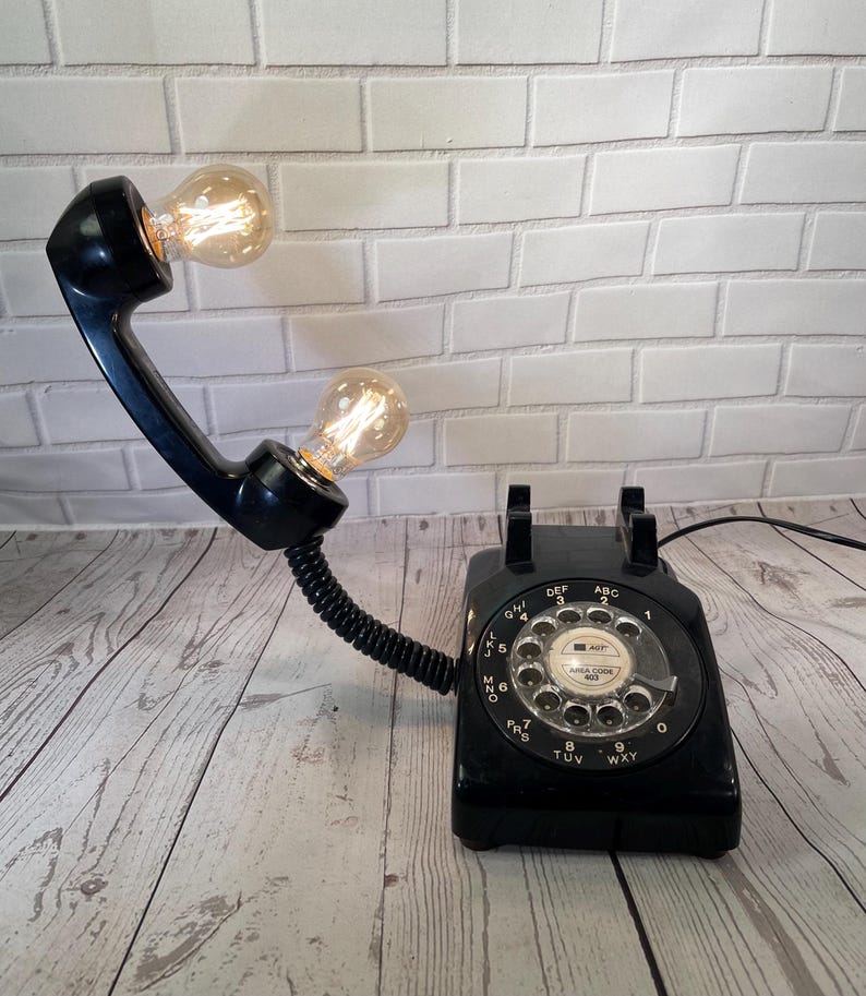 Vintage Rotary Phone Lamp - Etsy