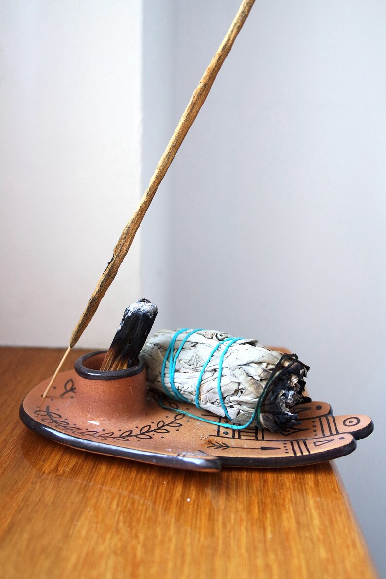 Smudging Kit With Palo Santo, White Sage and Ceramic Holder Spiritual ...