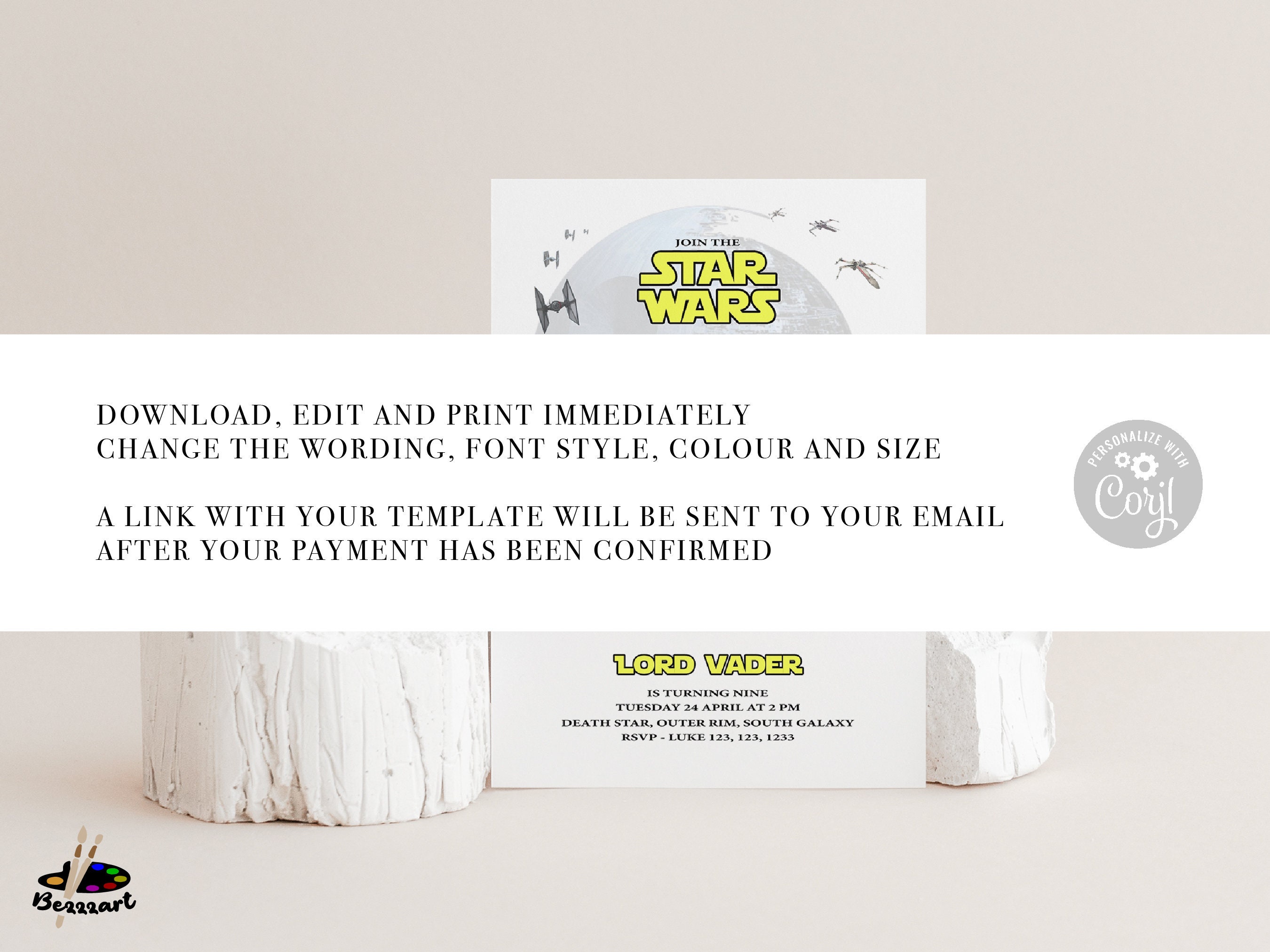 Invitación de Star Wars, Invitación de Star Wars, Cumpleaños de Star ...