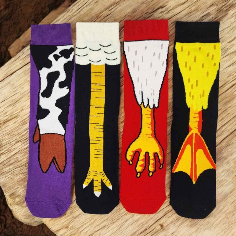 Funny Chicken Legs Socks - Etsy