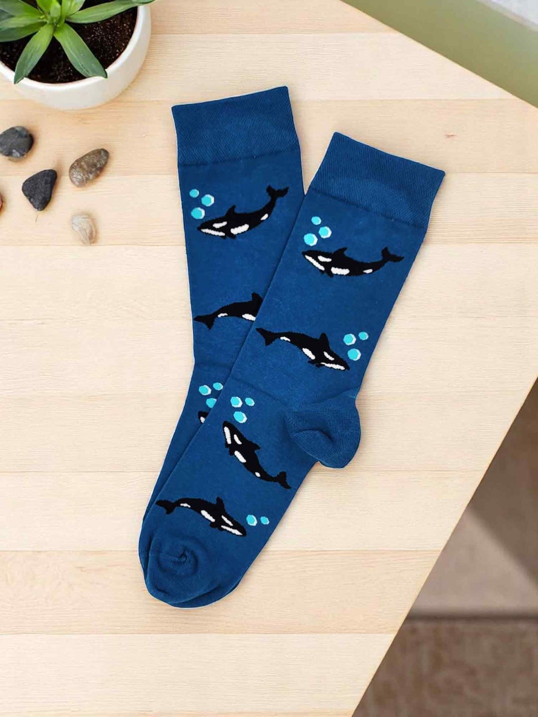 Funny Orca Whales Socks: Cotton Blend Animal Socks - Etsy UK