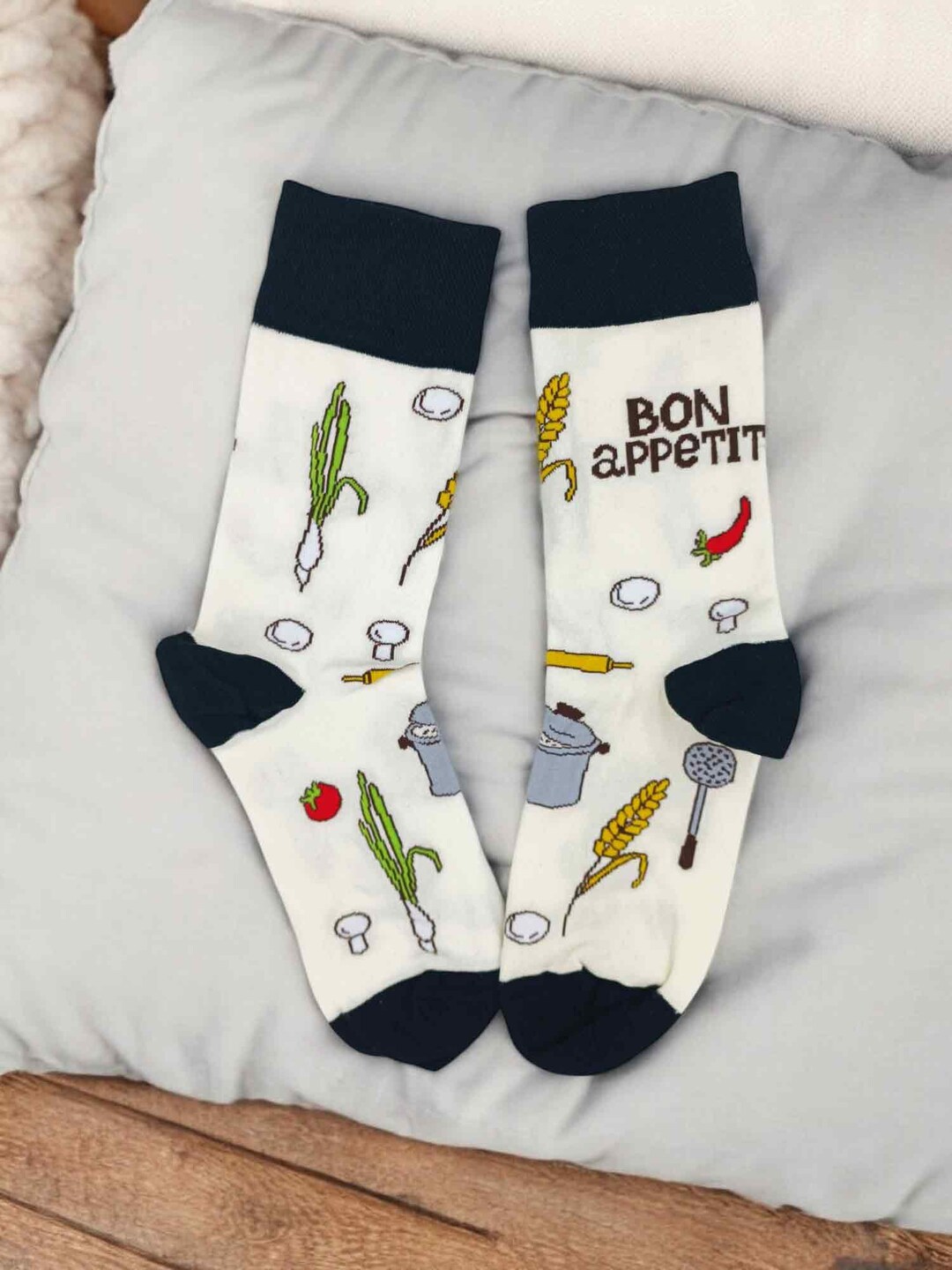 Bonapetit Patterned Funny Food Socks, Fun Socks, Colorful Socks ...