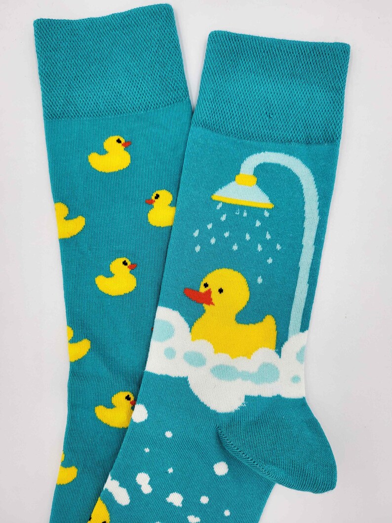 Duck Mismatched Socks, Fun Colorful Novelty Socks - Etsy