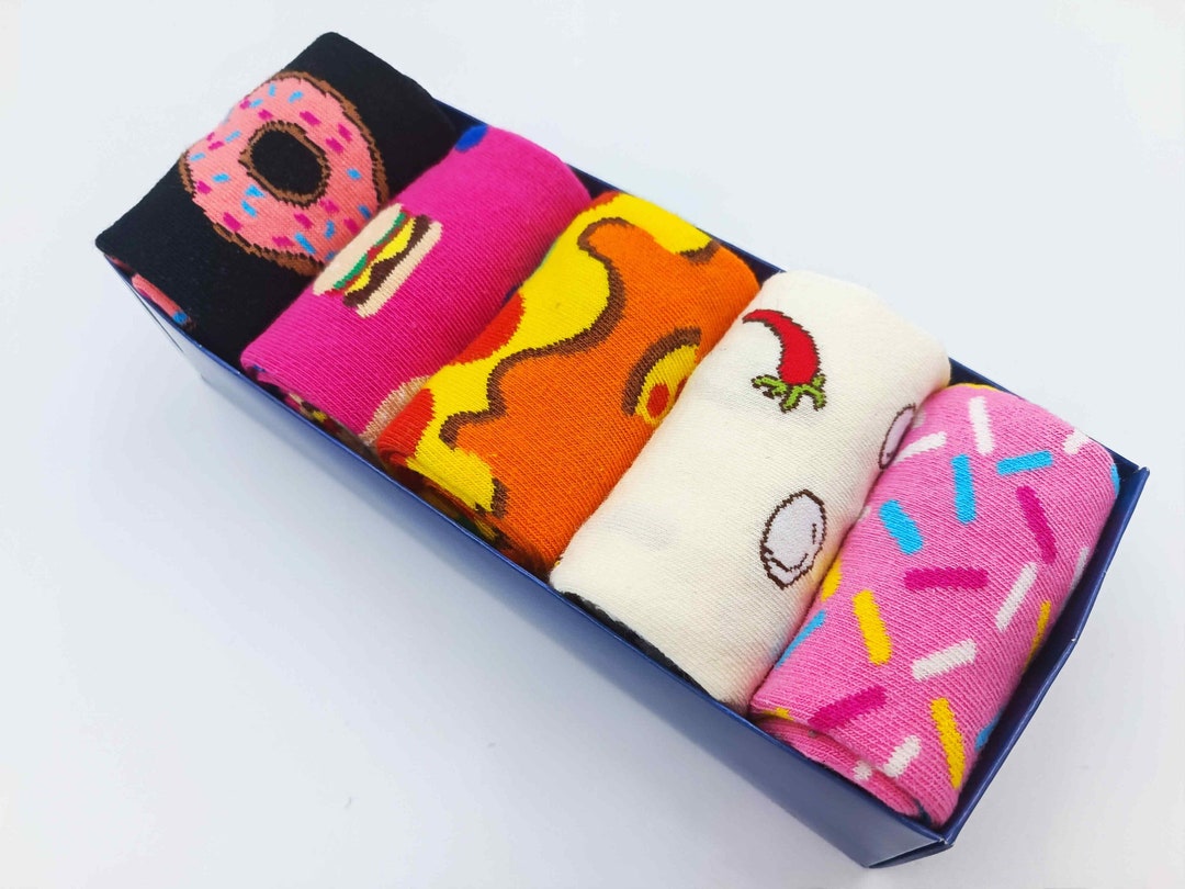 Colorful Fast Food Socks Pack of 5, Cute, Cool, Funny Socks - Etsy Canada