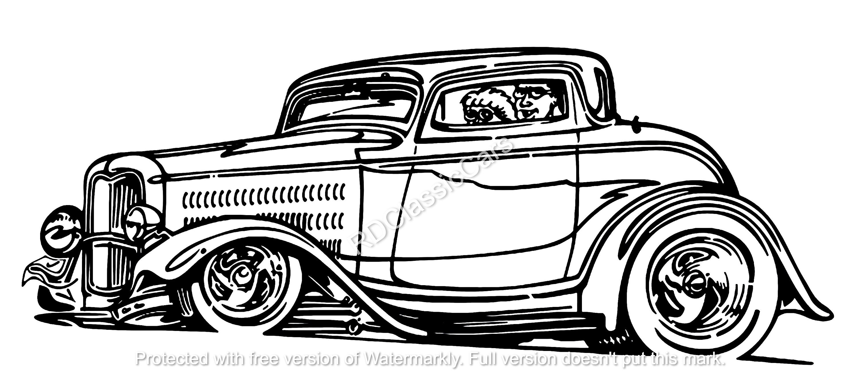 Classic Coupe Clipart Vector SVG Vintage Coupe Muscle Car - Etsy UK