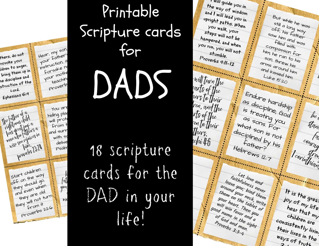 Printable Scripture Cards for DADS (set of 18) - Etsy