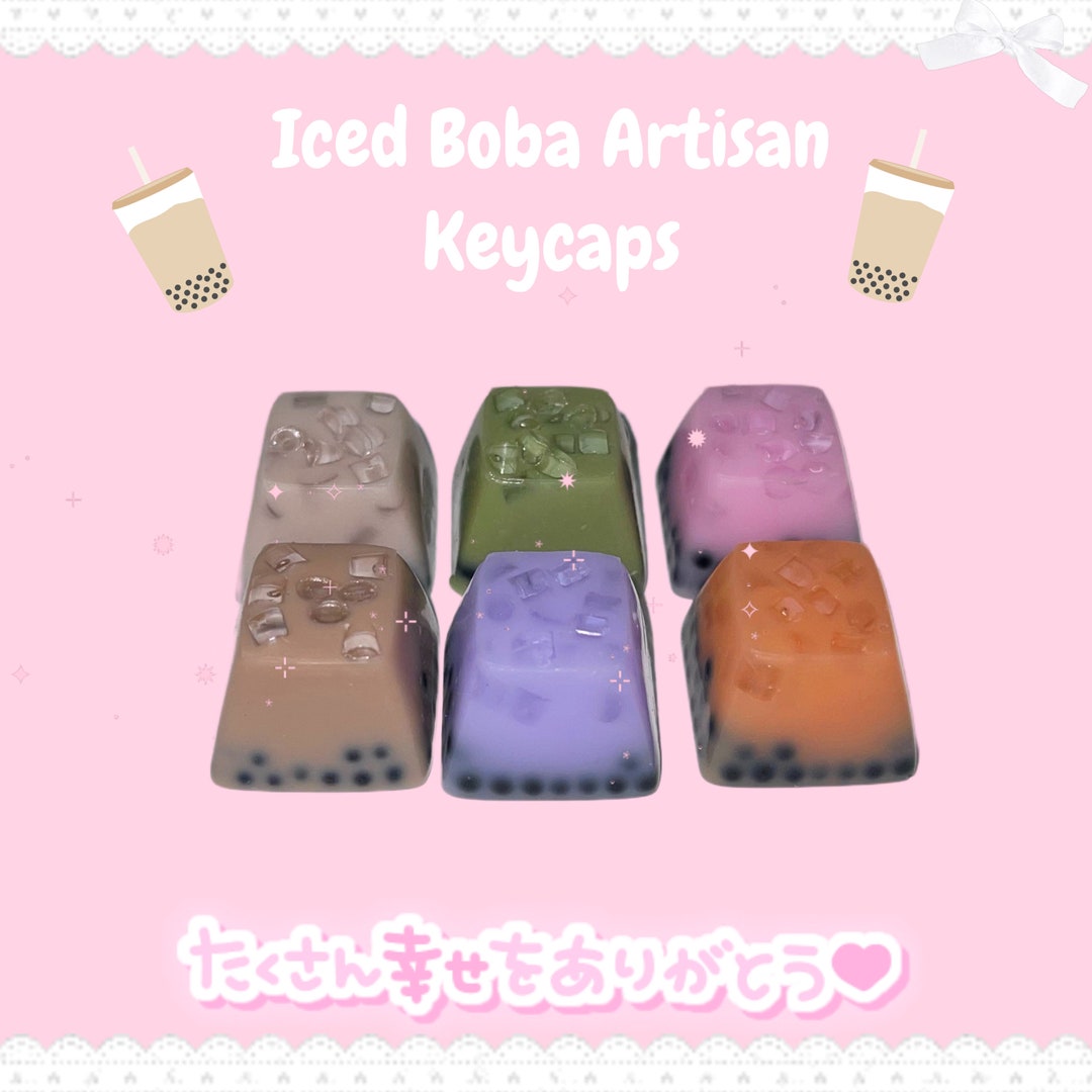 Iced Milk Tea Boba Keycaps Custom Artisan Keycaps - Etsy UK