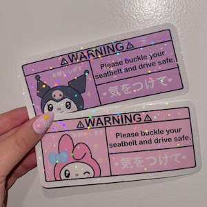 Kawaii Japanese Bunny Anime Character Holographic Car Visor Decal ...