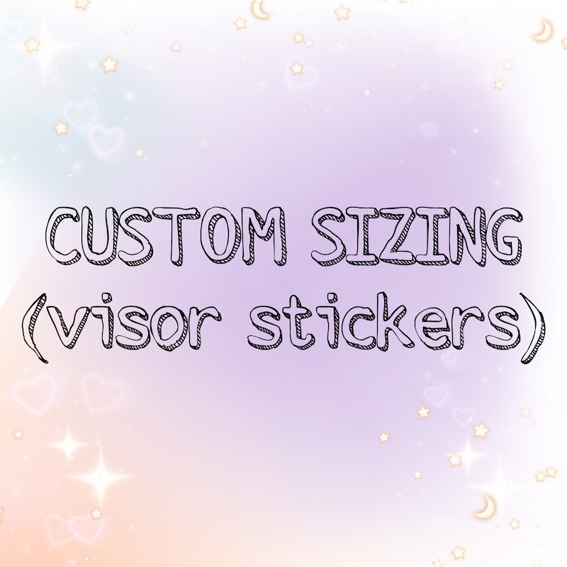 Custom Visor Stickers - Etsy
