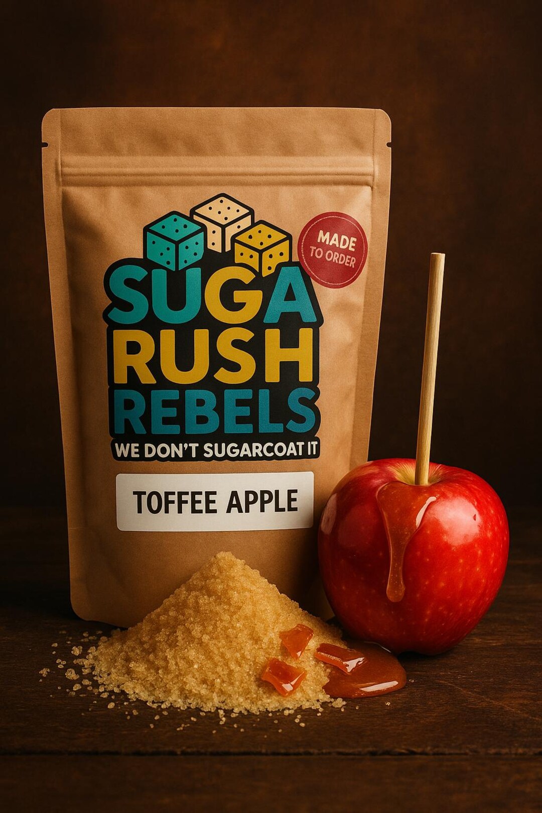 Toffee Apple Flavoured Sugar, Sugarush Rebels, Handmade, Infused Sugar ...