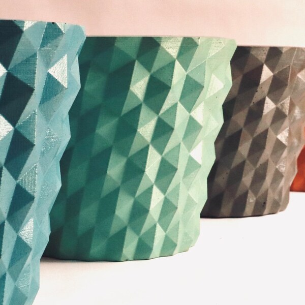 Geometric Planter - Etsy