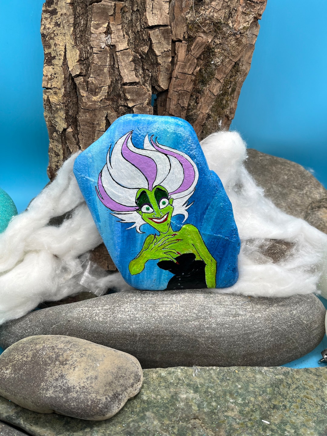 Arielle the Mermaid Morgana the Sea Witch Hand Painted on a Flat ...