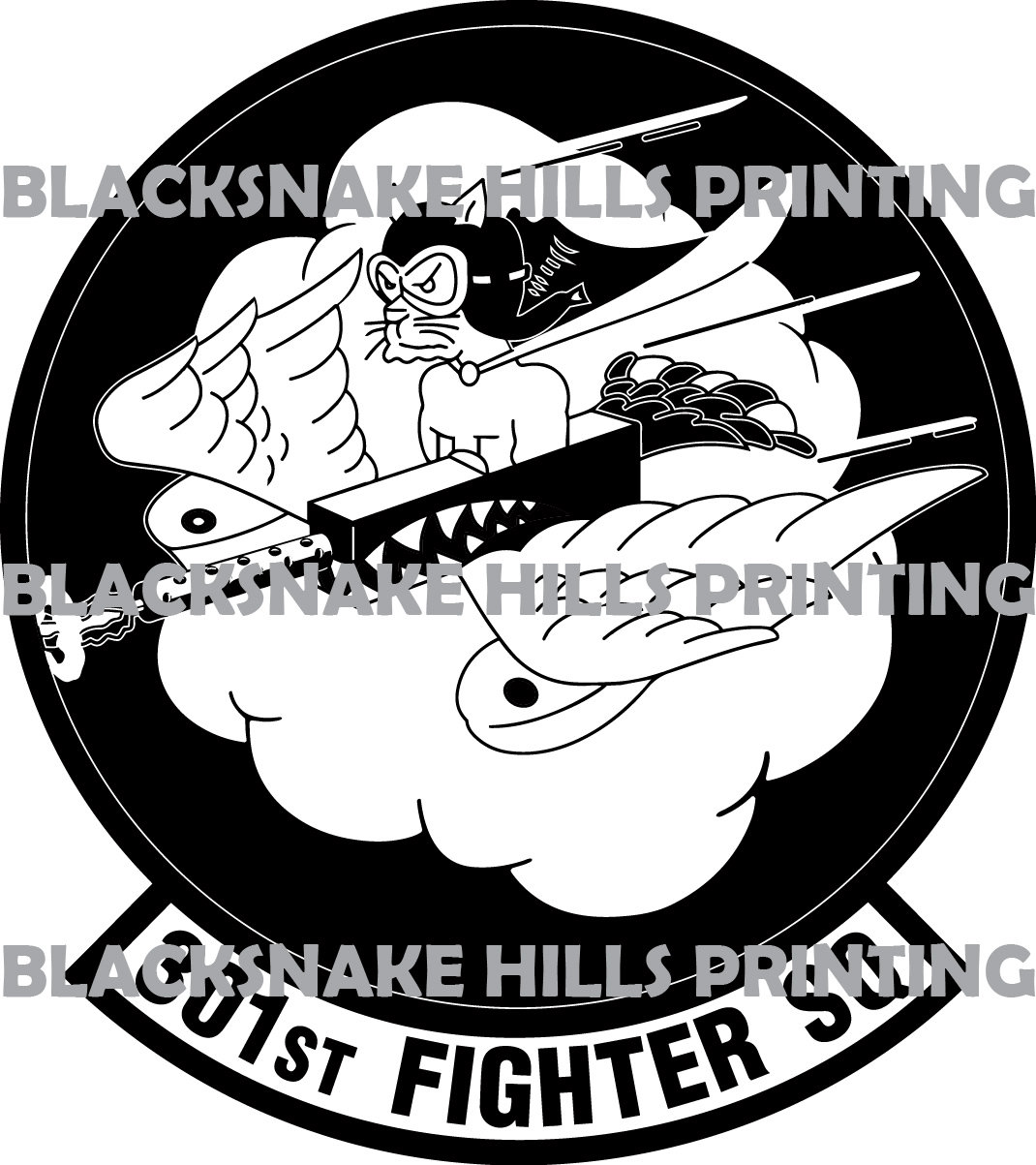 301st Fighter Squadron Patch Vector Image Files .ai .pdf - Etsy UK