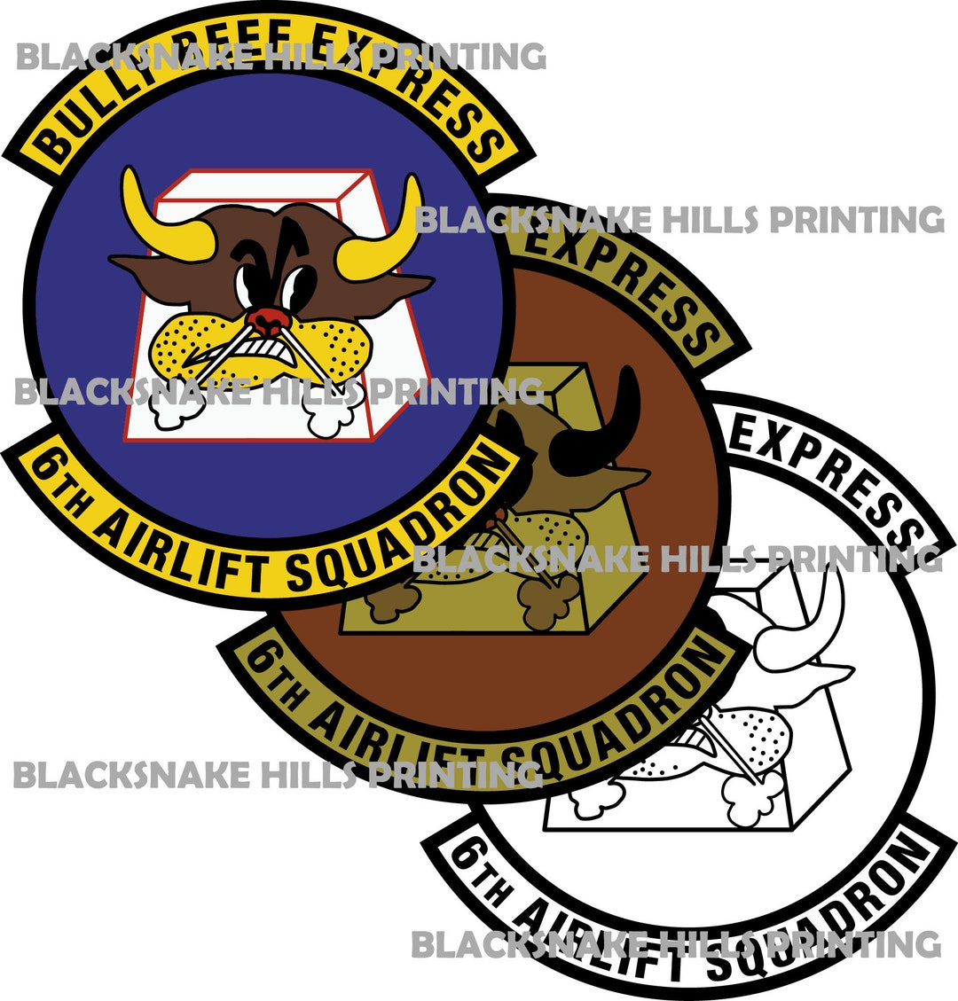 6th Airlift Squadron Patch Vector Image Files Svg Pdf Etsy