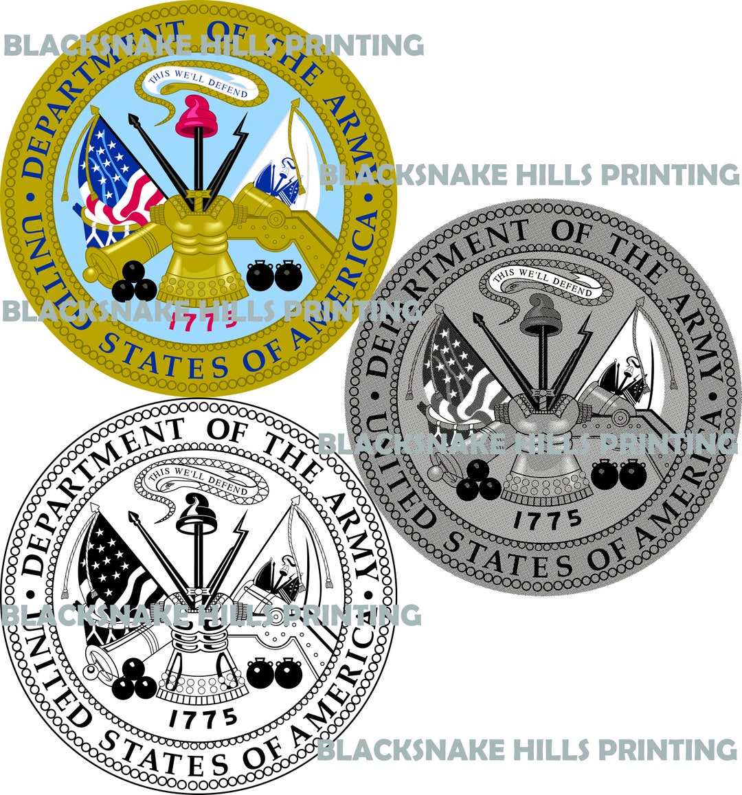 US Army Seal Vector Image Files multiple Formats Plus JPG - Etsy Canada