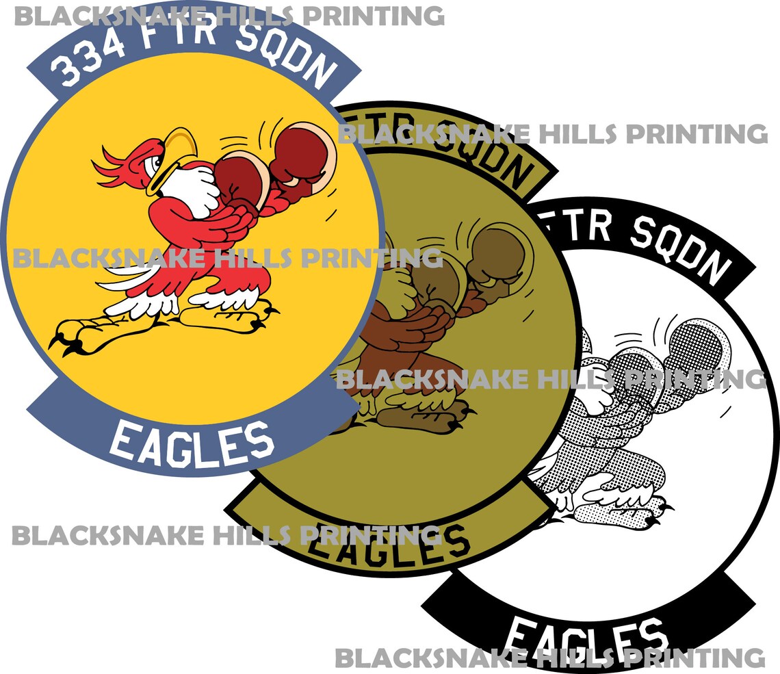 334th Fighter Squadron Patch Vector Image Files .ai .pdf - Etsy