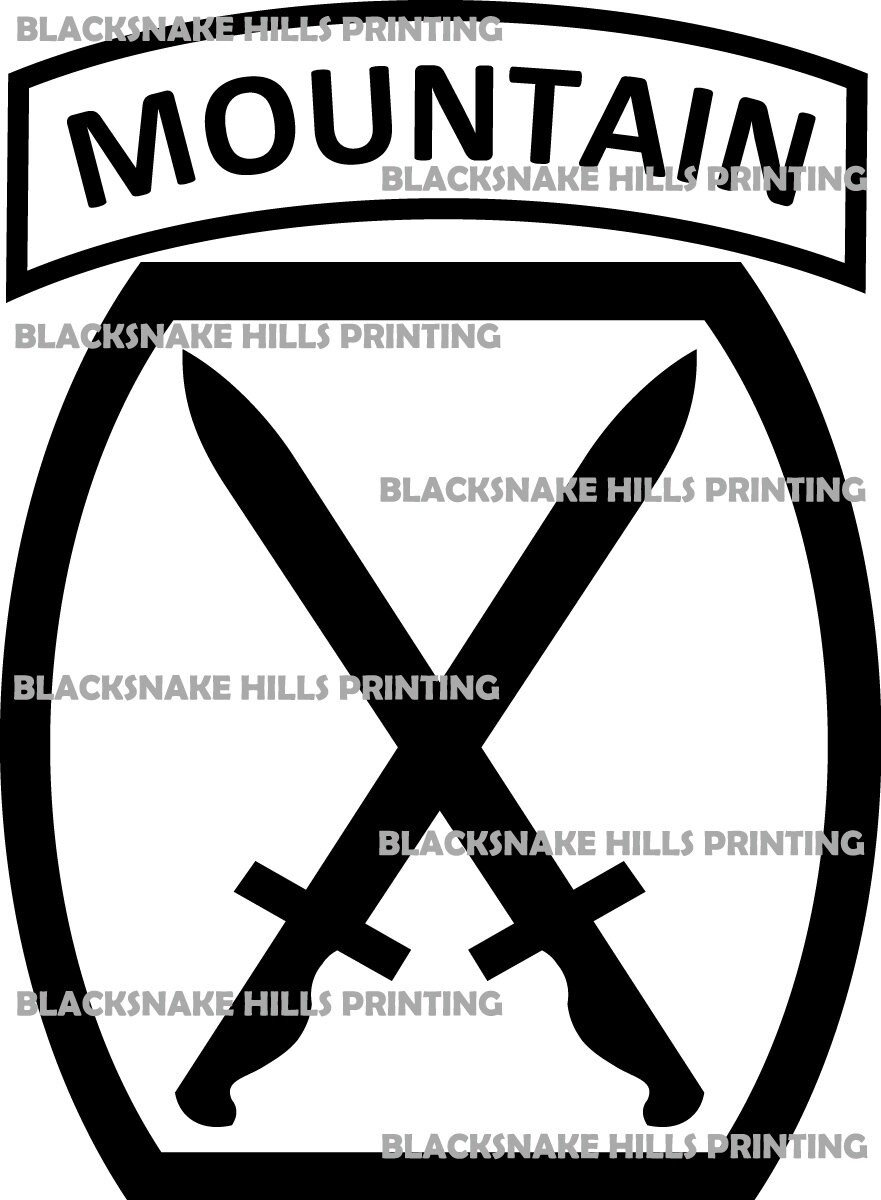 10th Mountain Division Patch Vector Image Files .ai .pdf - Etsy