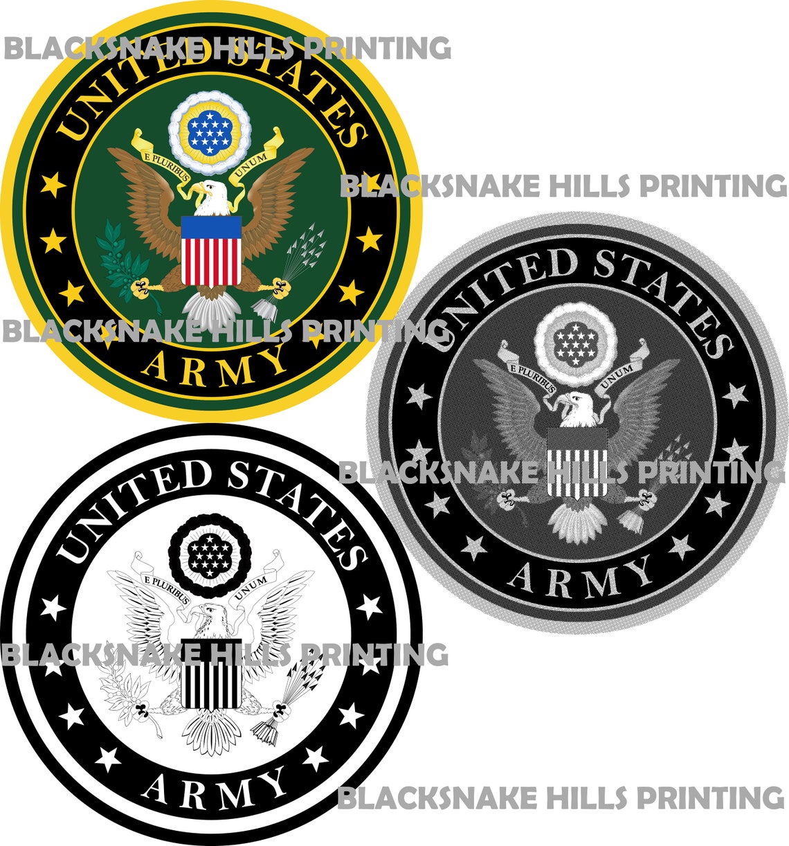 U.S. Army Emblem Vector Image Files multiple Formats Plus - Etsy