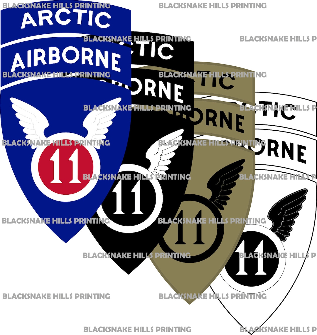 11th Airborne Division Patch Vector Image Files .ai, .pdf, .eps, & .svg ...