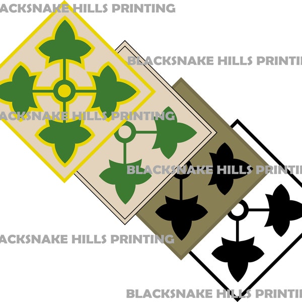 4th Infantry Division - Etsy