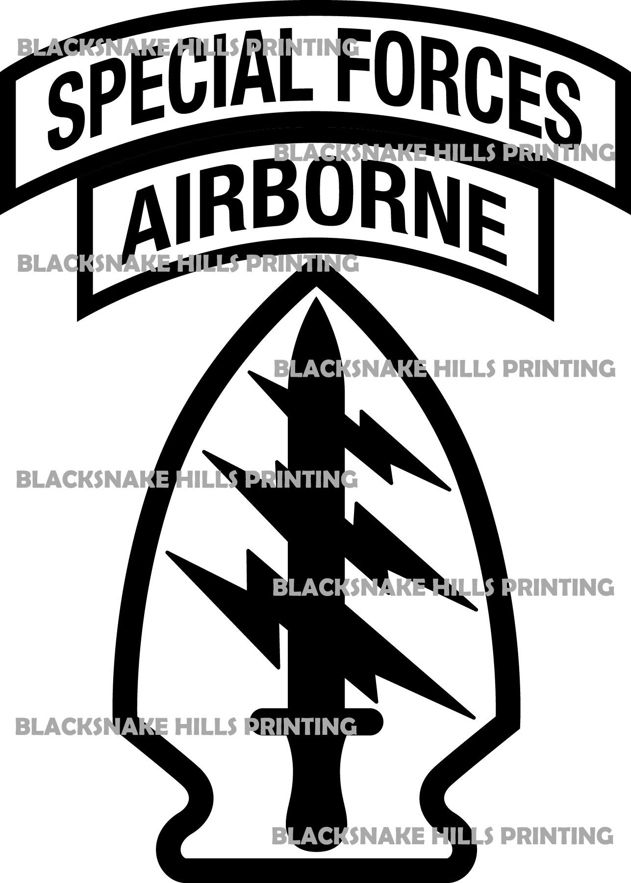 Special Forces airborne Patch Vector Image Files .ai .pdf - Etsy