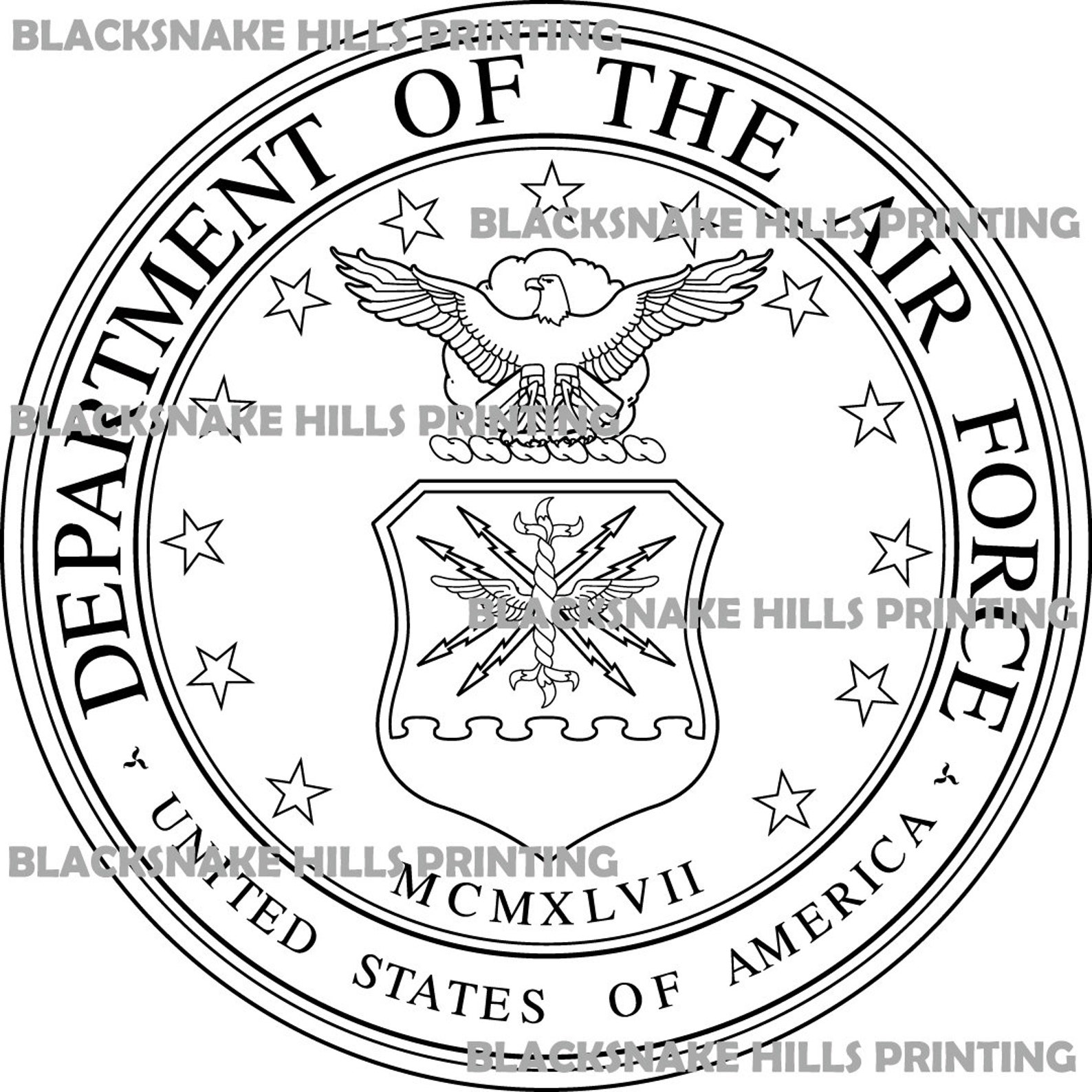 US Air Force Emblem Vector Image Files multiple Formats Plus - Etsy