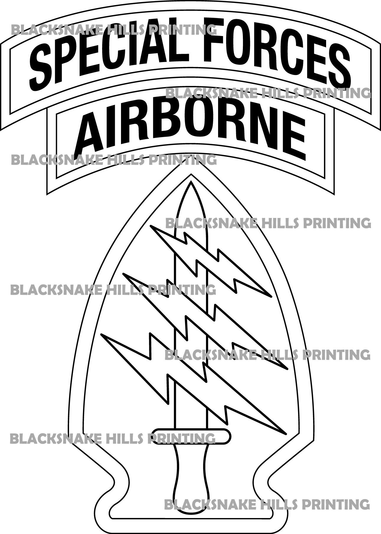 Special Forces airborne Patch Vector Image Files .ai .pdf - Etsy