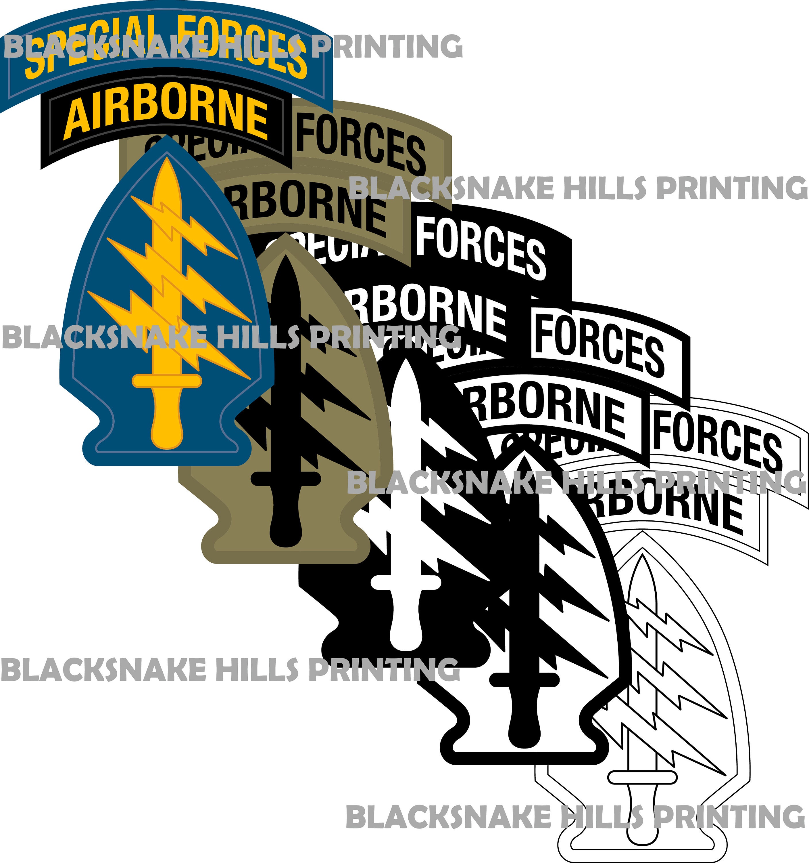 Special Forces airborne Patch Vector Image Files .ai, .pdf, .eps ...