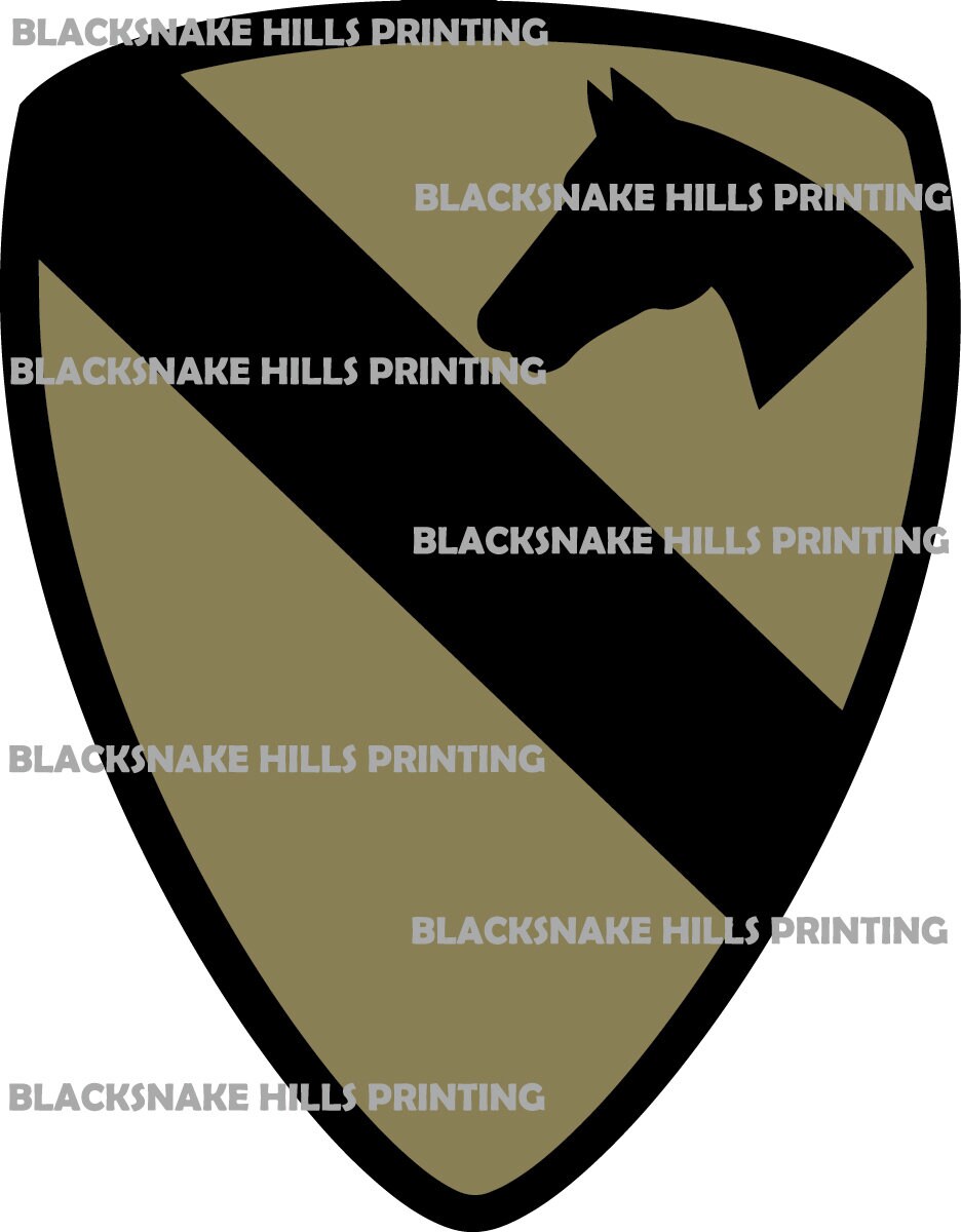 1st Cavalry Division Patch Vector Image Files .ai (Download Now) - Etsy