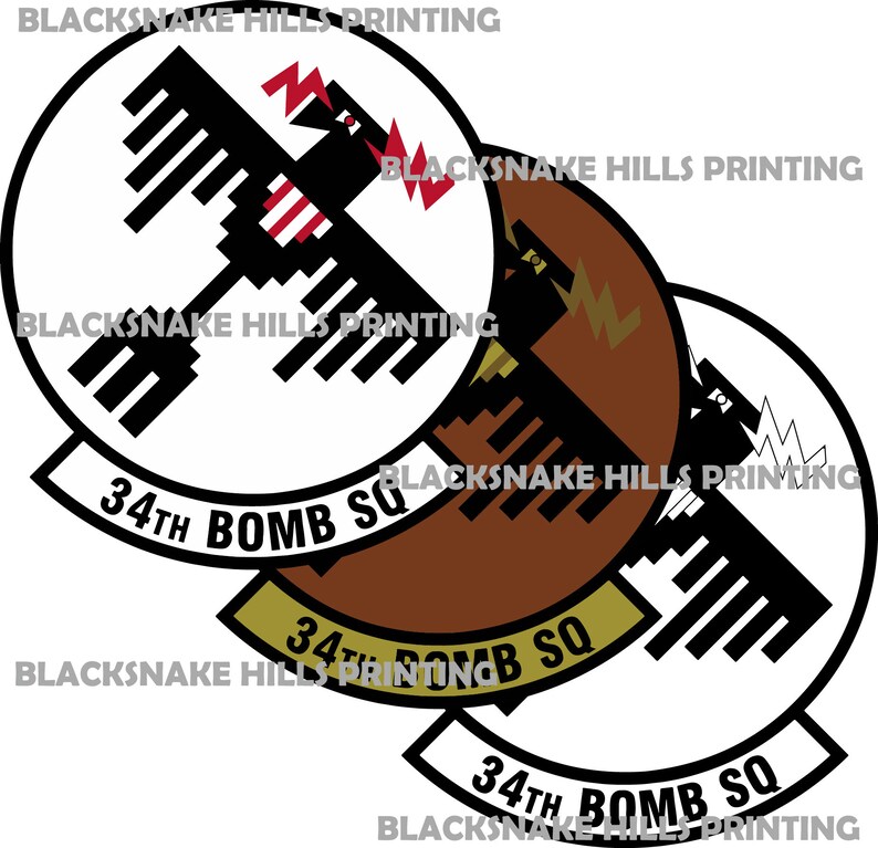 34th Bomb Squadron Patch Vector .svg .pdf .ai & .eps - Etsy