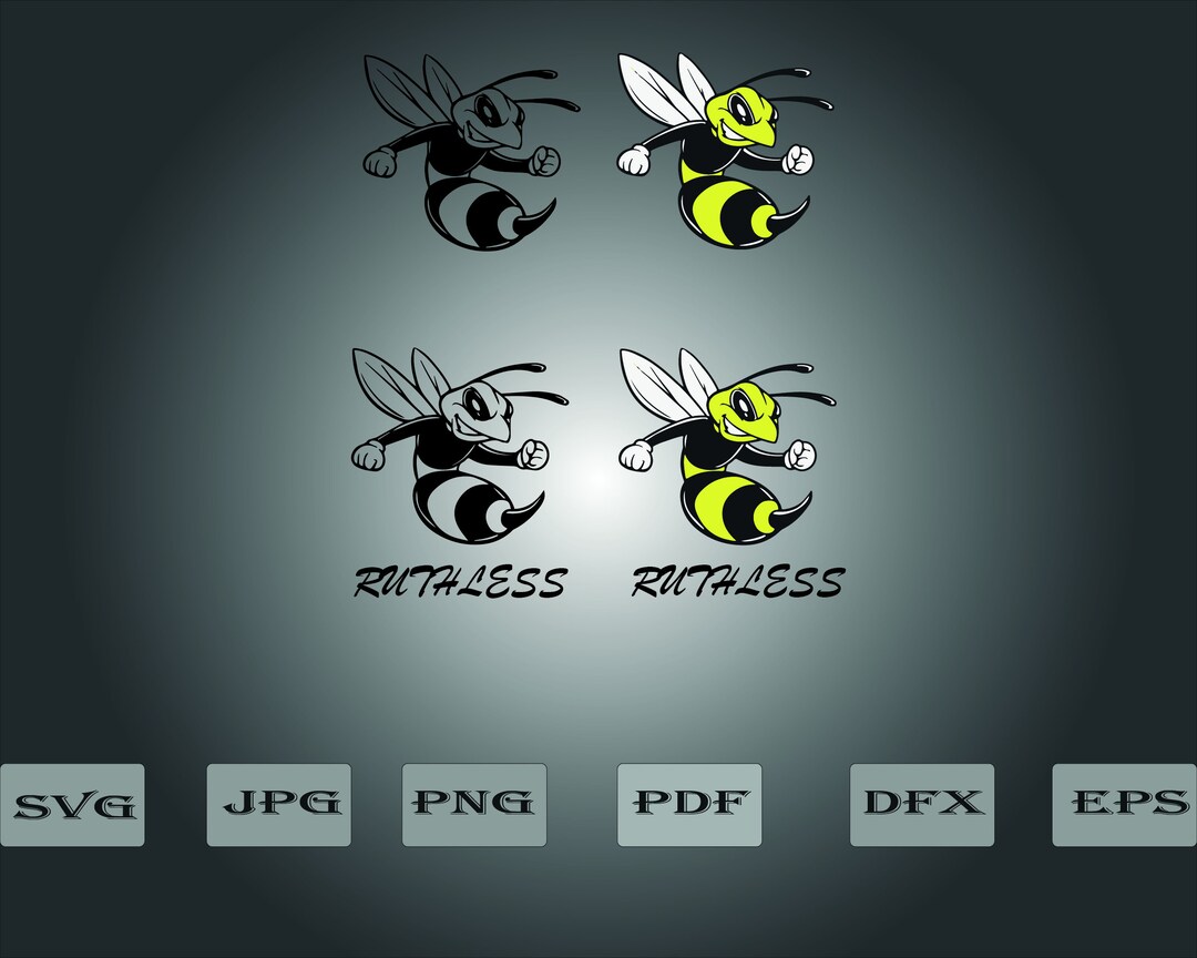 Bee SVG, Bee Ruthless SVG Png for Cricut, for Silhouette, Cut File, SVG ...