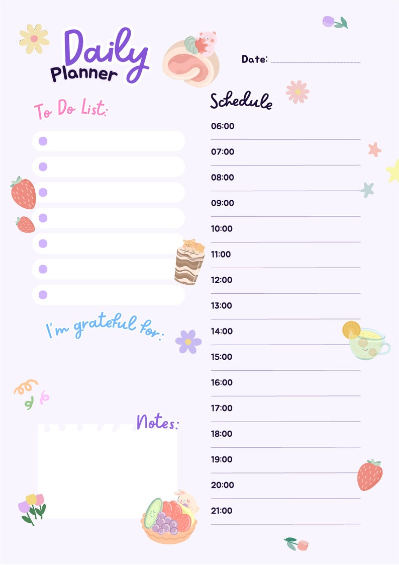 20 Daily Planner PDF-SVG-PNG Bundle Daily Planners Bundle Daily Planner ...