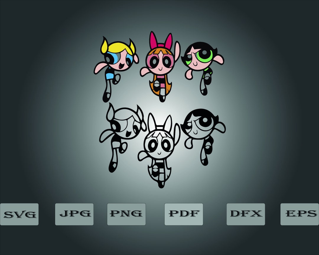 Powerpuff Girls Svg Files For Cricut Blossom Buttercup Bubbles Svg