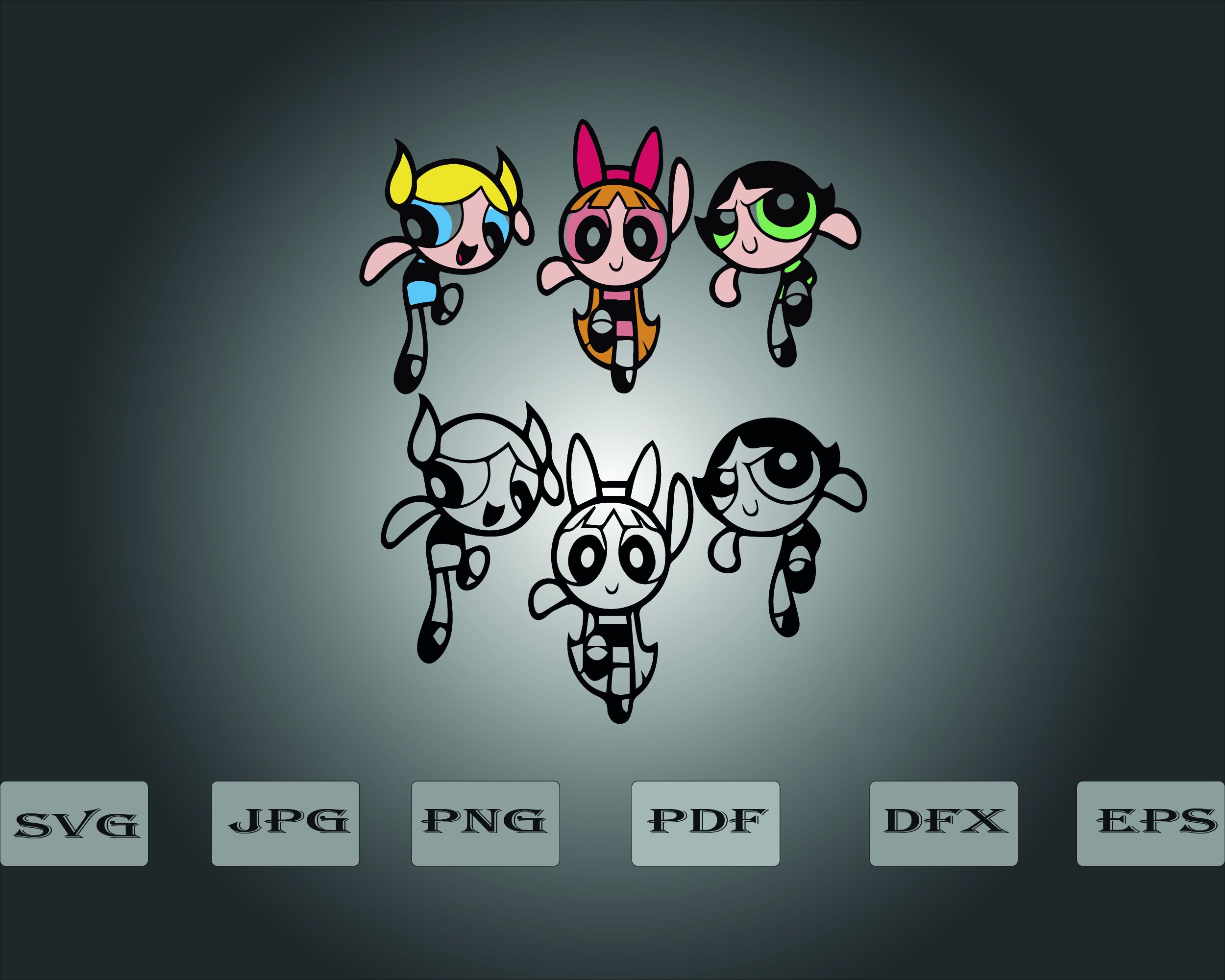 Powerpuff Girls Svg Files For Cricut Blossom Buttercup Bubbles Svg