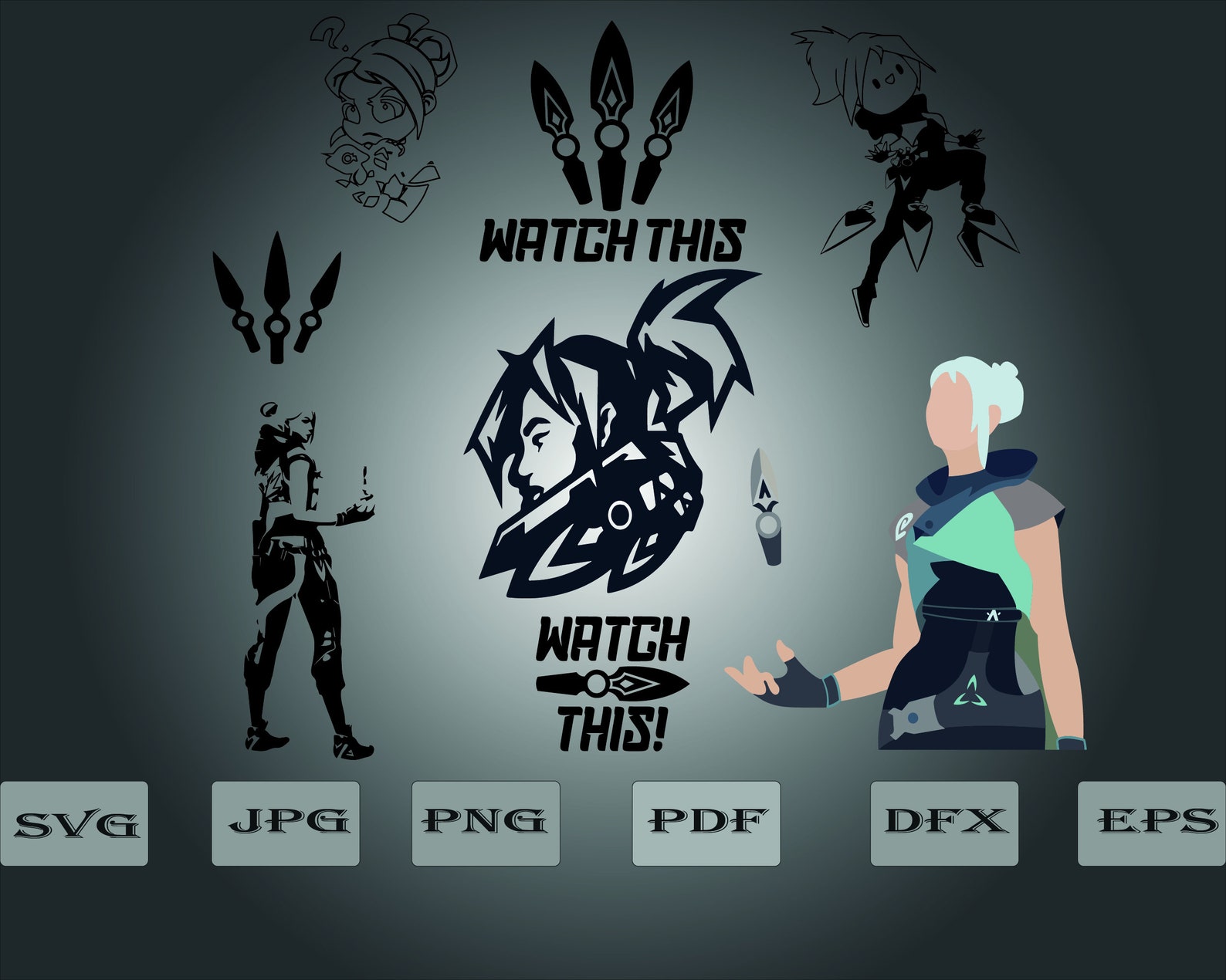 Video Game Svg Png All Formats Jett Svg Png Layered Watch This Svg Png ...